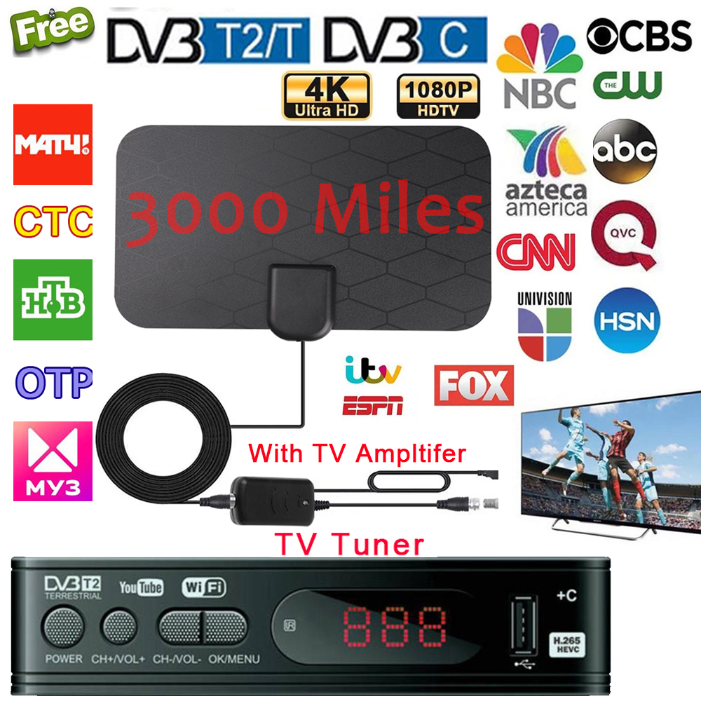 HD Dvb T2 iptv Tv Tuner Digital Antena TV For Monitor Adapter Receiver ...