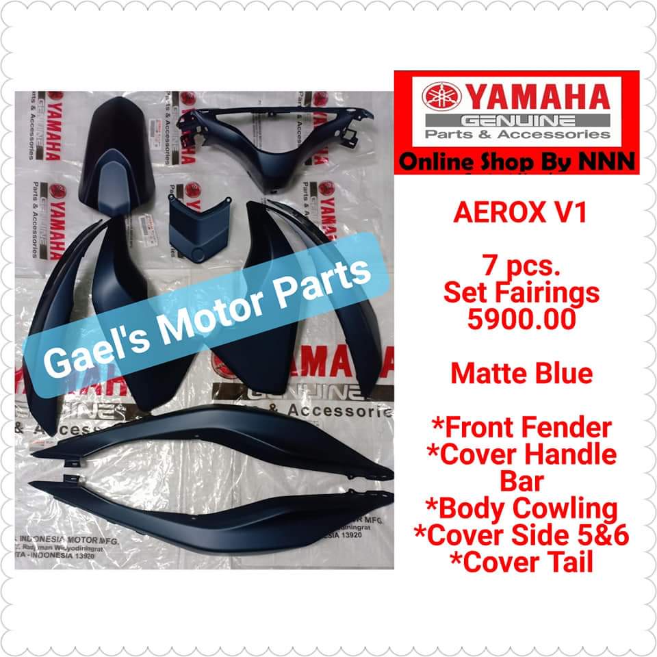 【factory outlet】 7 PCS. SET FAIRING FOR AEROX V1 YAMAHA GENUINE PARTS ...