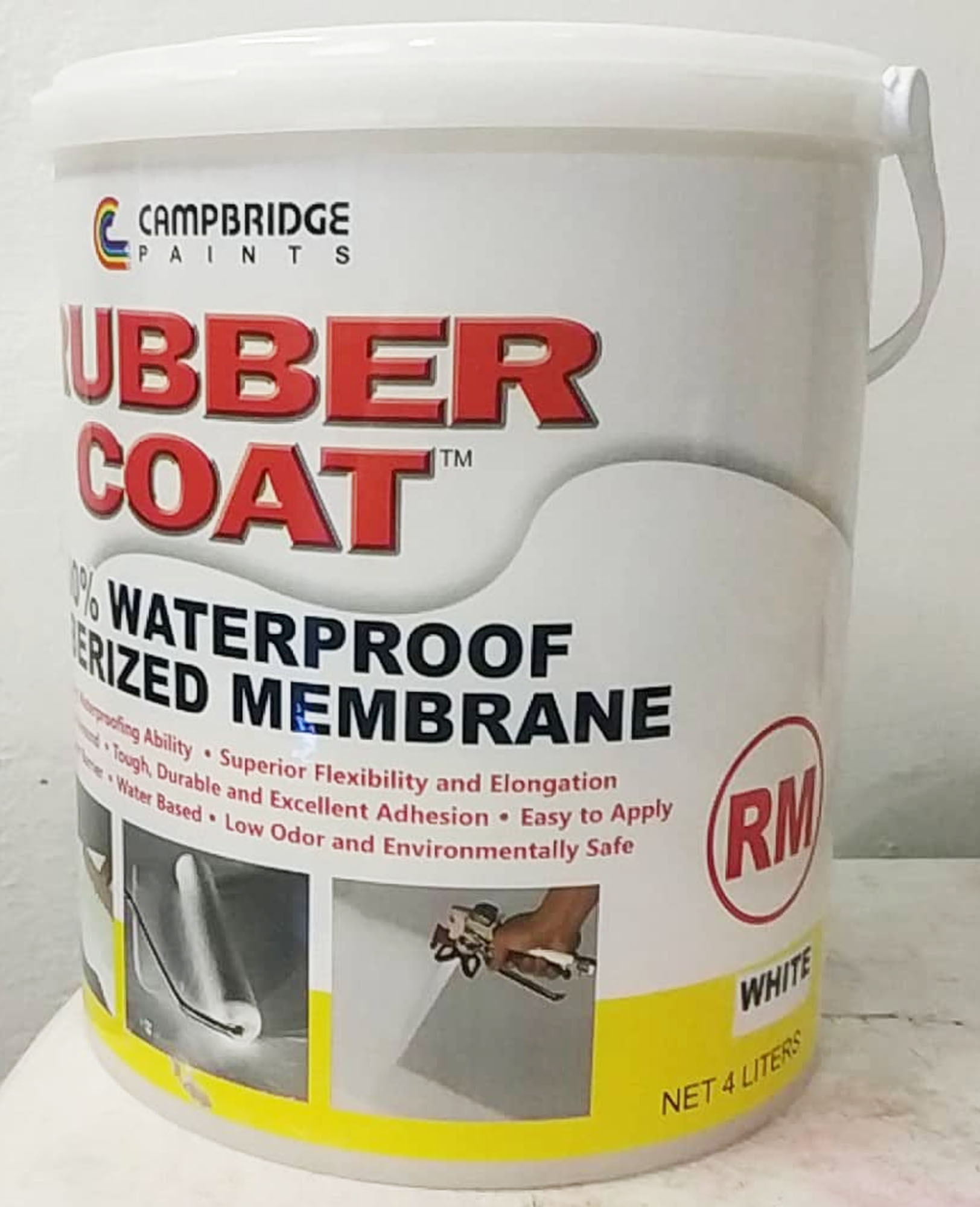 CAMPBRIDGE RUBBER COAT 100% WATERPROOF RUBBERIZED MEMBRANE ( WHITE ...