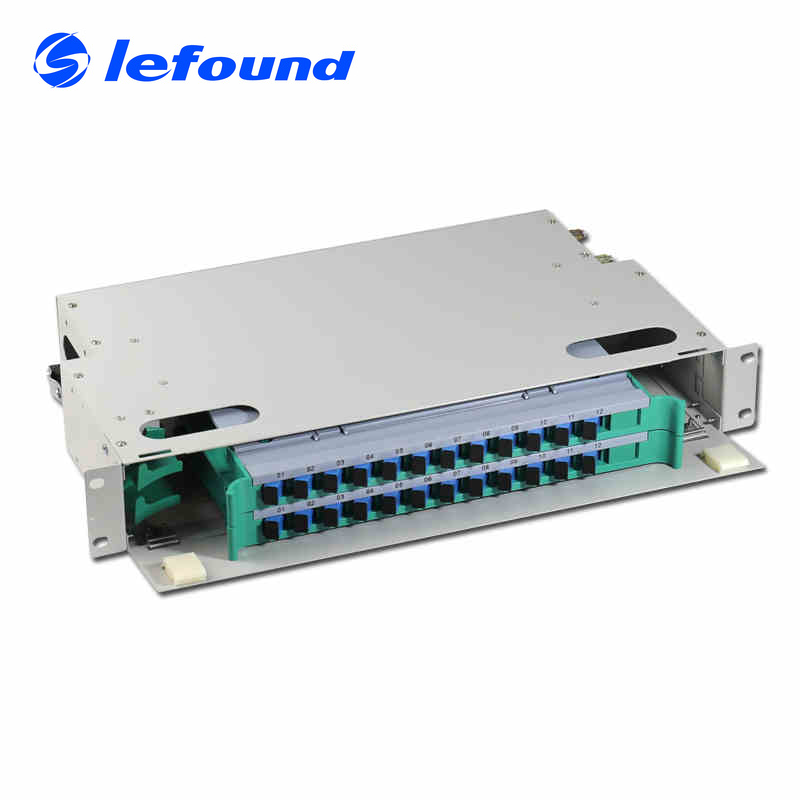 ZJW 19 Inch 24 Core SC ODF Optical Fiber Distribution Frame w/ 24 pcs ...