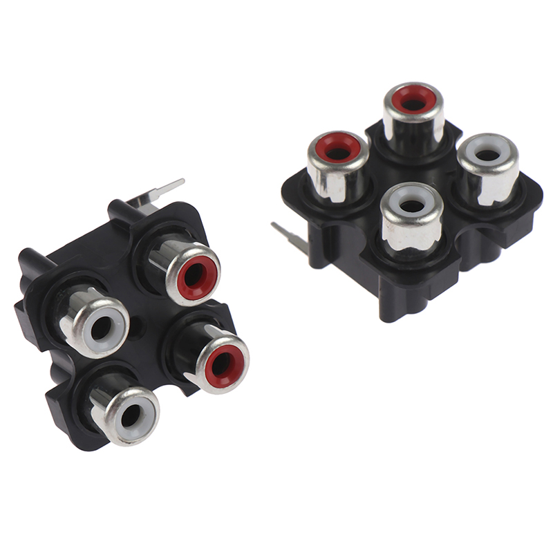 YUE 2pcs 4way 6Pin RCA Female Audio Video Plug AV Concentric Socket ...