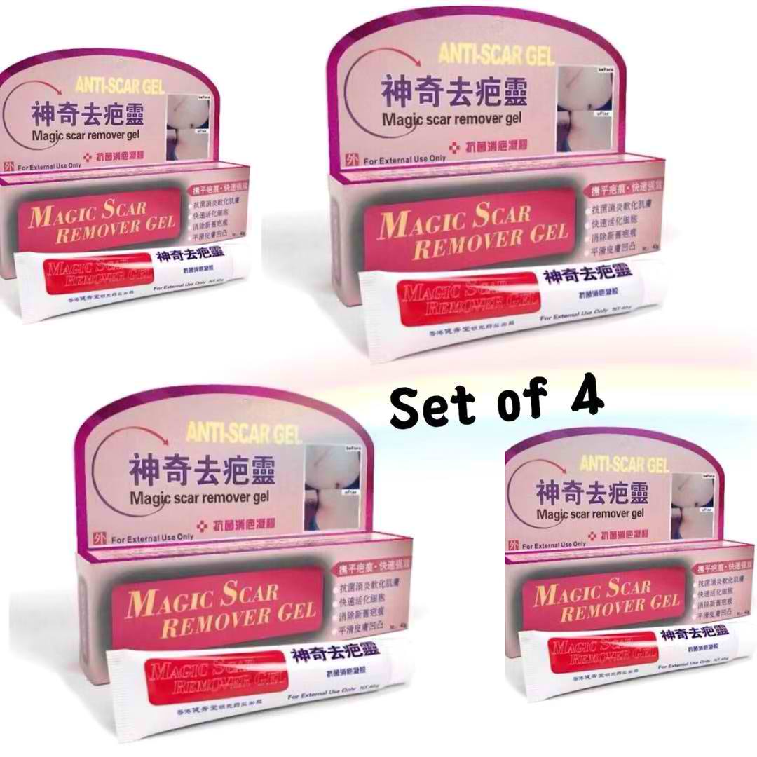 (SET OF 4) New package Scar Remover Gel Anti-Scar Magic Effective 40G ...