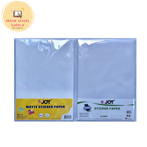 Joy Sticker Paper Glossy/Matte 10 sheets | Lazada PH