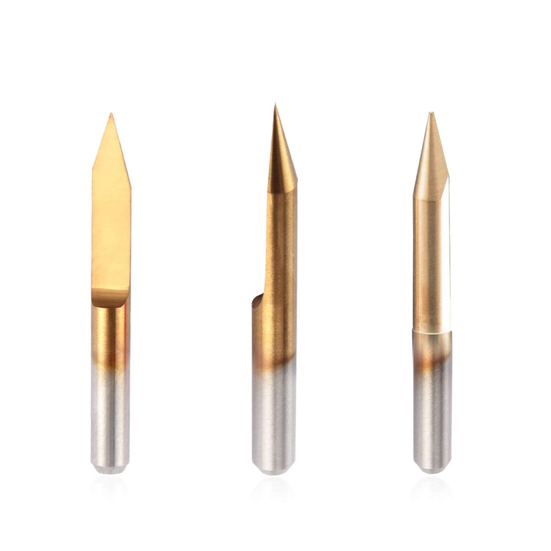 10Pcs 30 Degree 0.1mm Tip Titanium Coated Flat Bottom Carbide PCB ...