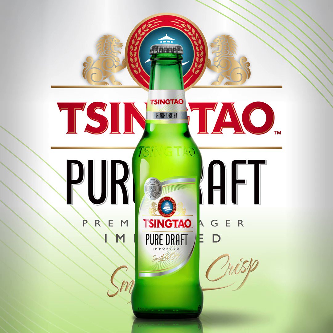 Tsingtao Pure Draft Beer in Bottle 316ml (24 pieces) "Drink Responsibly ...