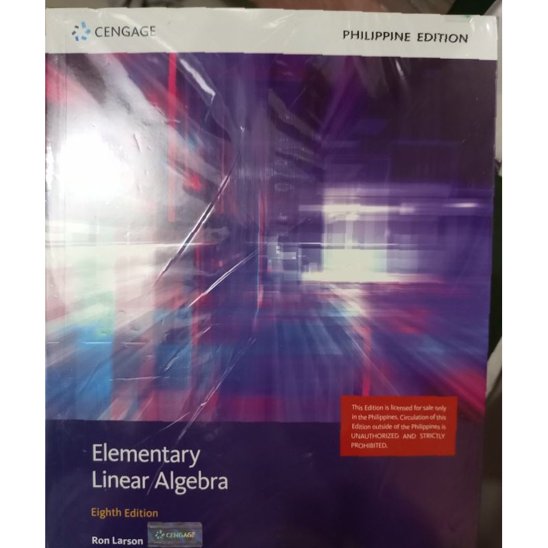 Elementary Linear Algebra Brand New By Larson Lazada PH