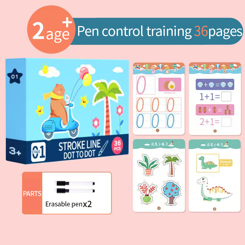 Tracing Book For Kids Training Coloring Book Erasable Writing Materials ...