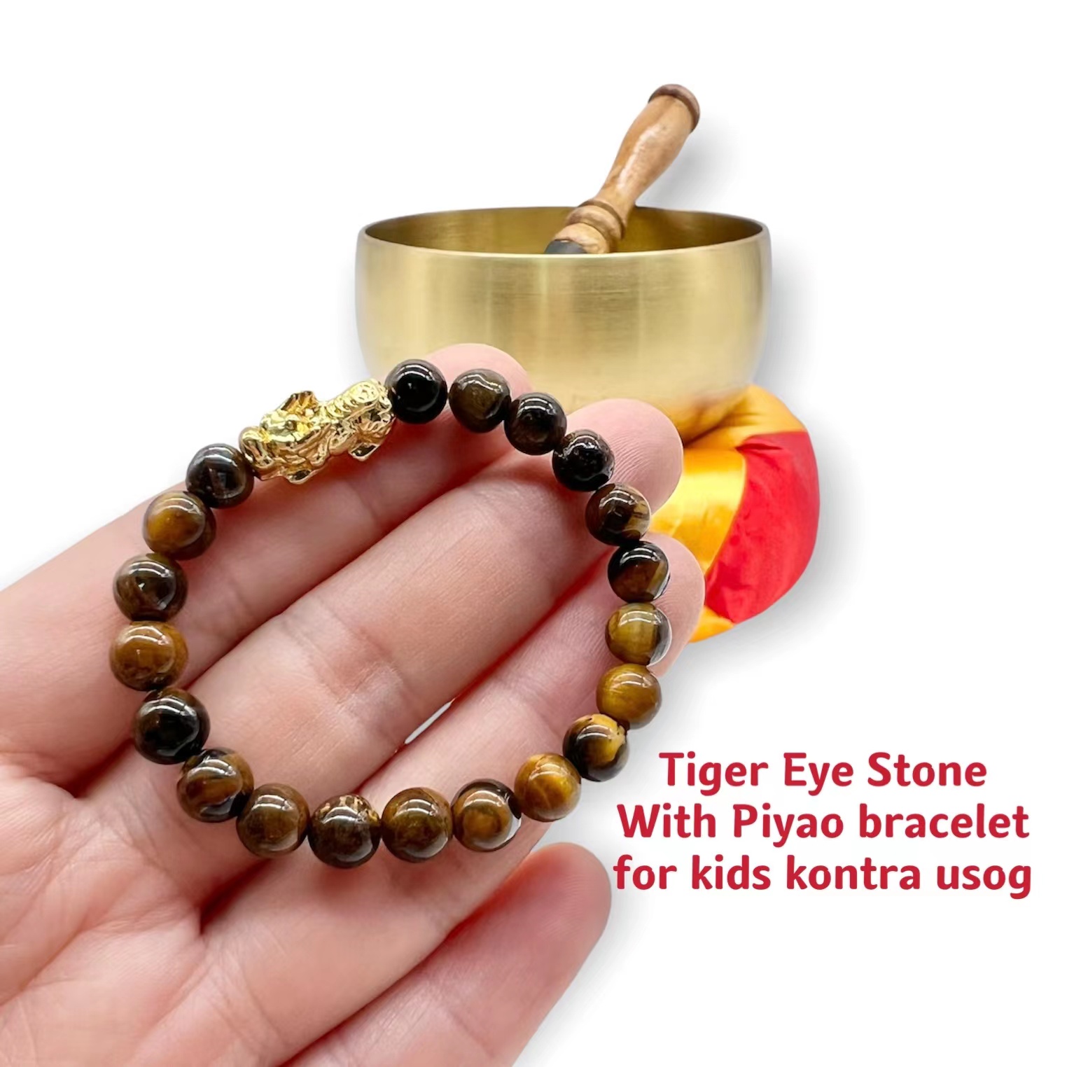 Tiger Eye Stone With Piyao or Pixiu Lucky Bracelet For Kids Kontra Usog ...