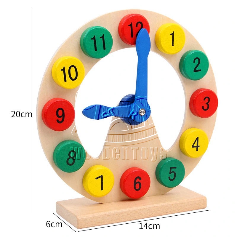 Wooden Learning Clock Toy Wooden Clock Stand | For Kids |For Toddlers ...