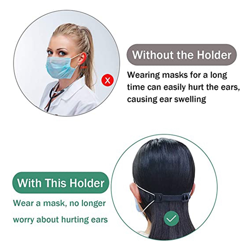 16Pcs Adjustable Face Mask Ear Protection Hook Extension Grips Buckle ...
