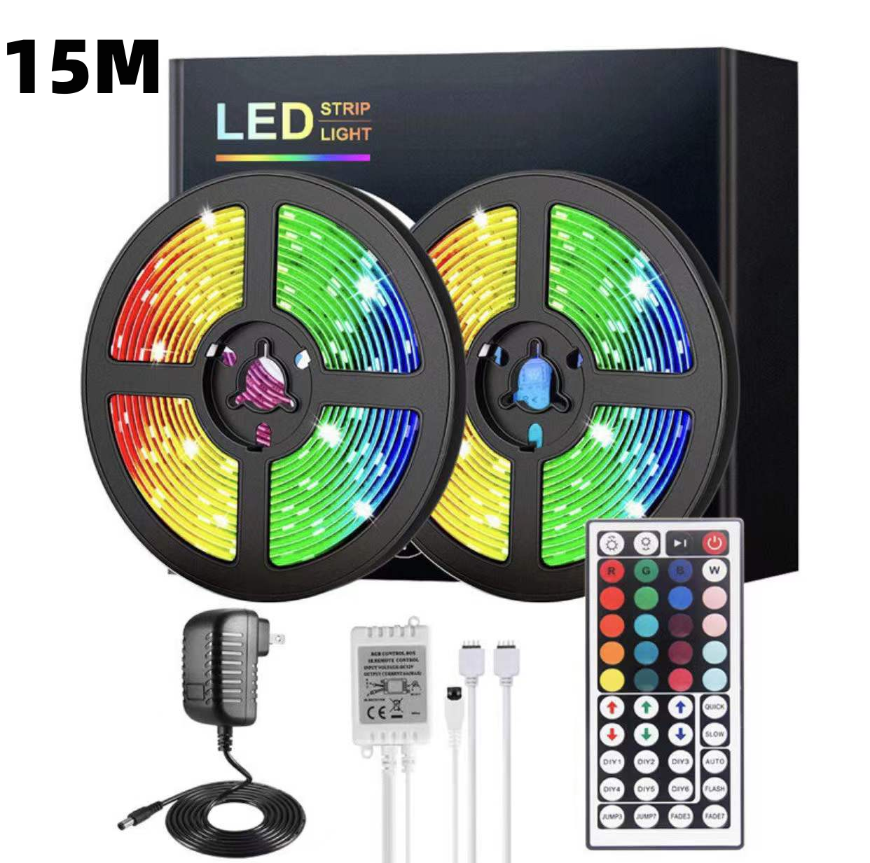 RGB Remote control LED Strip Light Activated Rhythm Lights Color ...