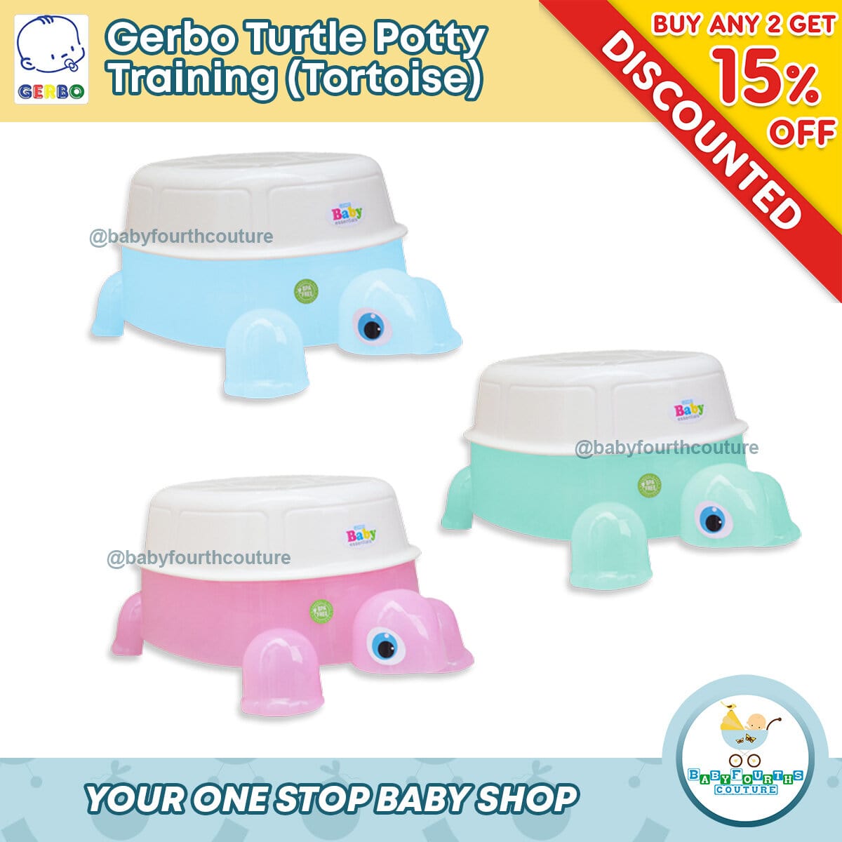 Gerbo Kids Potty Trainer Turtle design | Lazada PH
