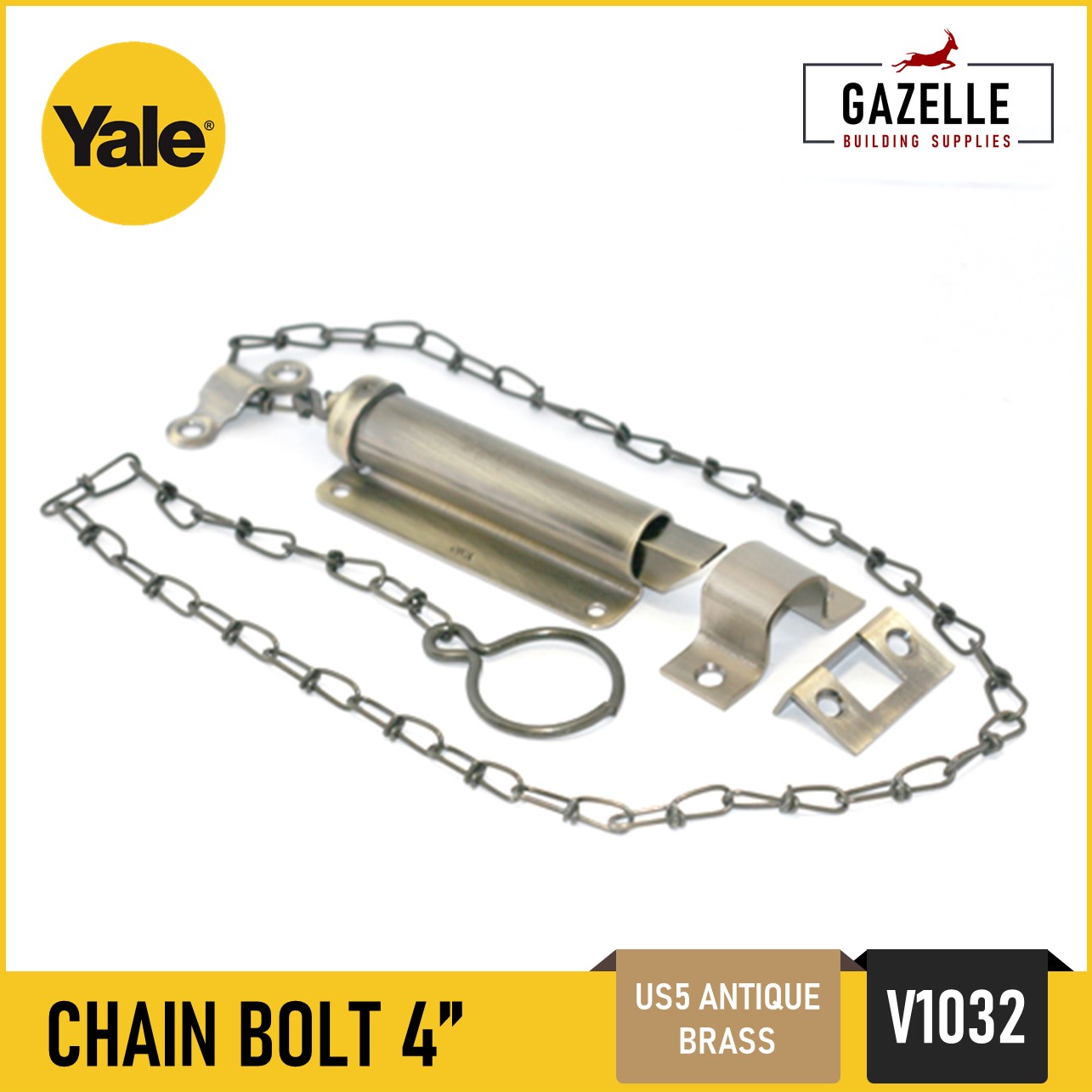Yale Chain Bolt 4 (Brass / Chrome / Antique) - V1032 | Lazada PH