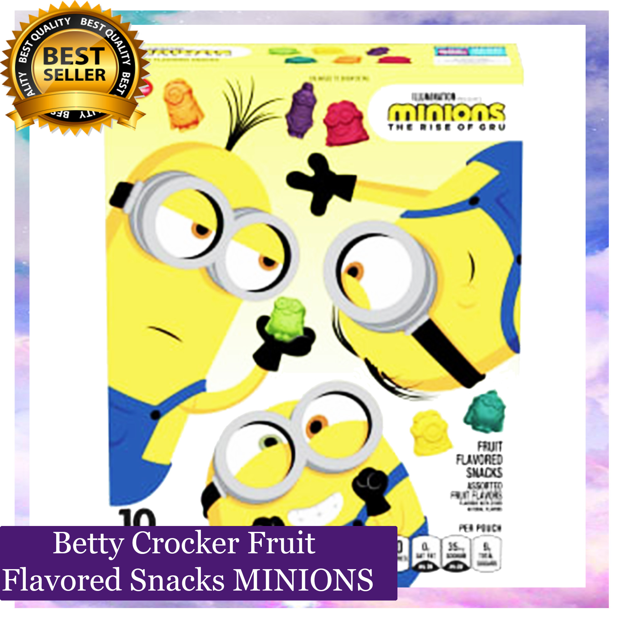 Betty Crocker Fruit Flavored Snacks Assorted Minions GUMMIES 1 BOX 10 ...