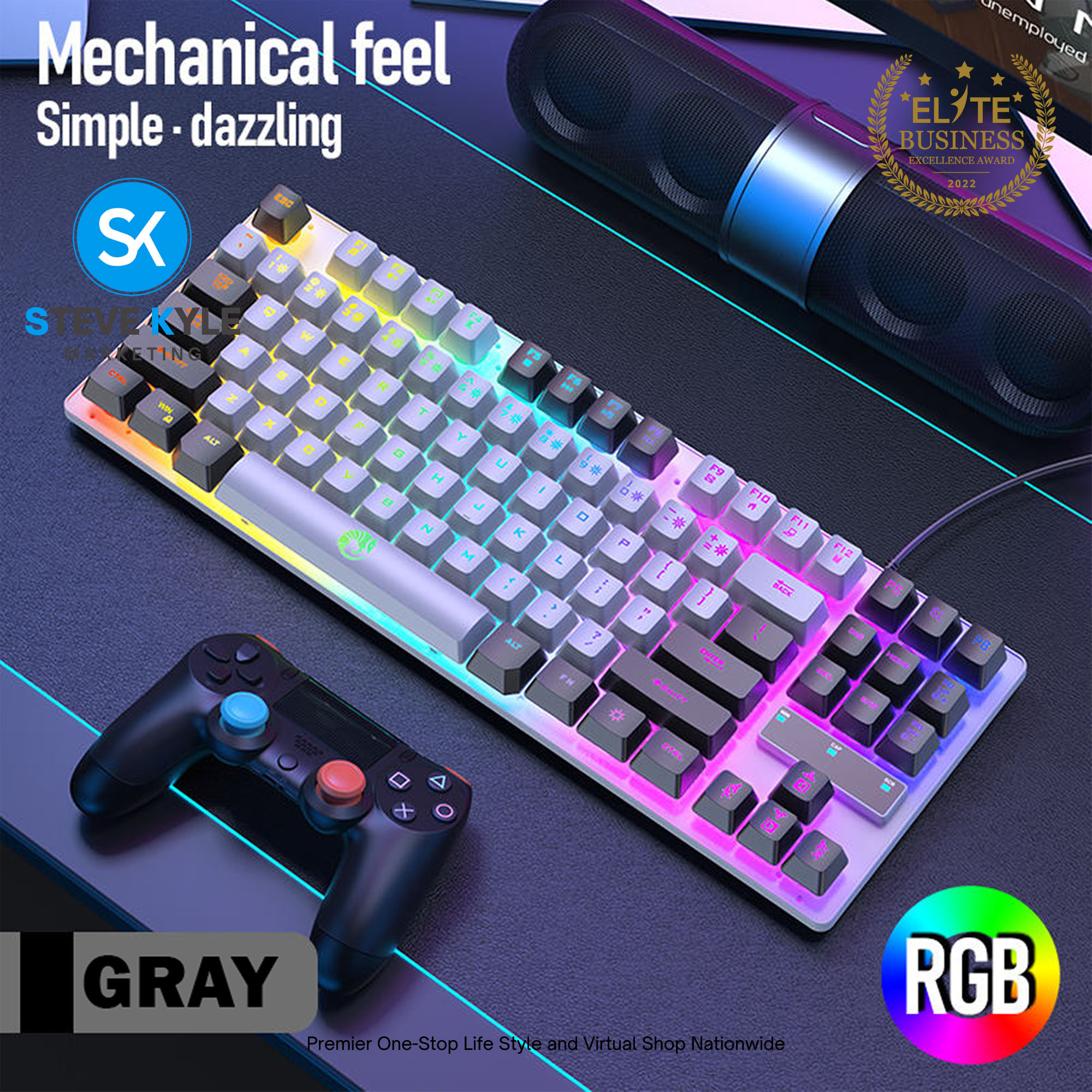 K87 wired Keyboard Computer Notebook External Office E-games Mechanical ...