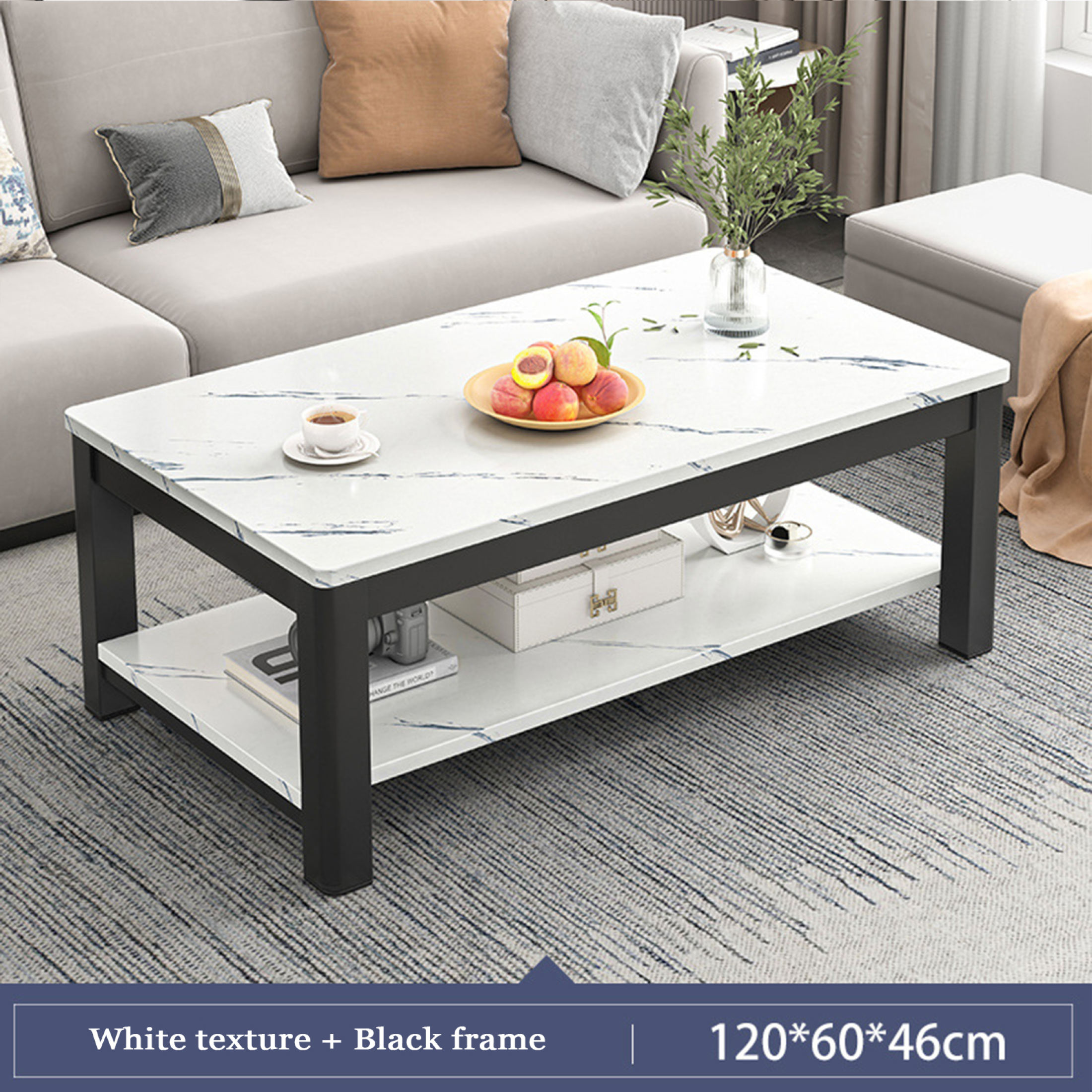 Simple modern living room coffee table coffee table side table small ...