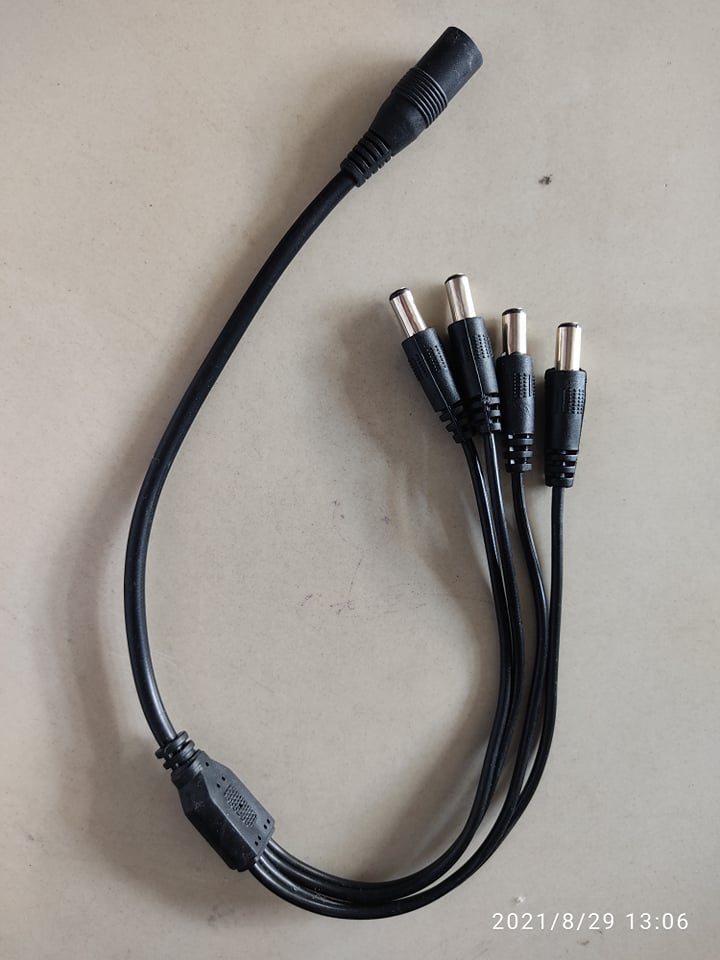 4in1 4 Way 1 Female to 4 Male DC Power Splitter Y Shape Octopus ...