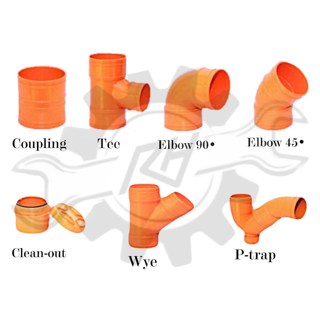 PVC ORANGE and BLACK FITTINGS 2” Inch. (PER PC.) | Lazada PH