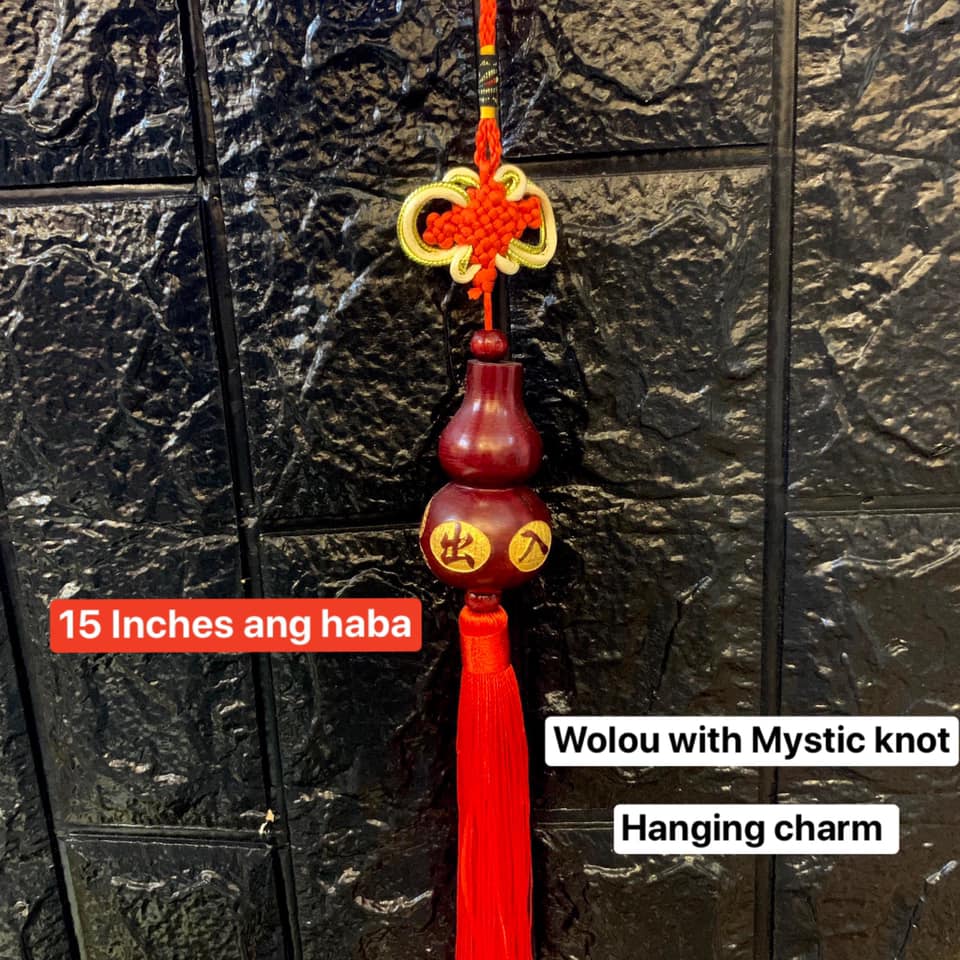 LUCKY CHARM AD Wood Wolou with Mystic knot hanging charm | Lazada PH