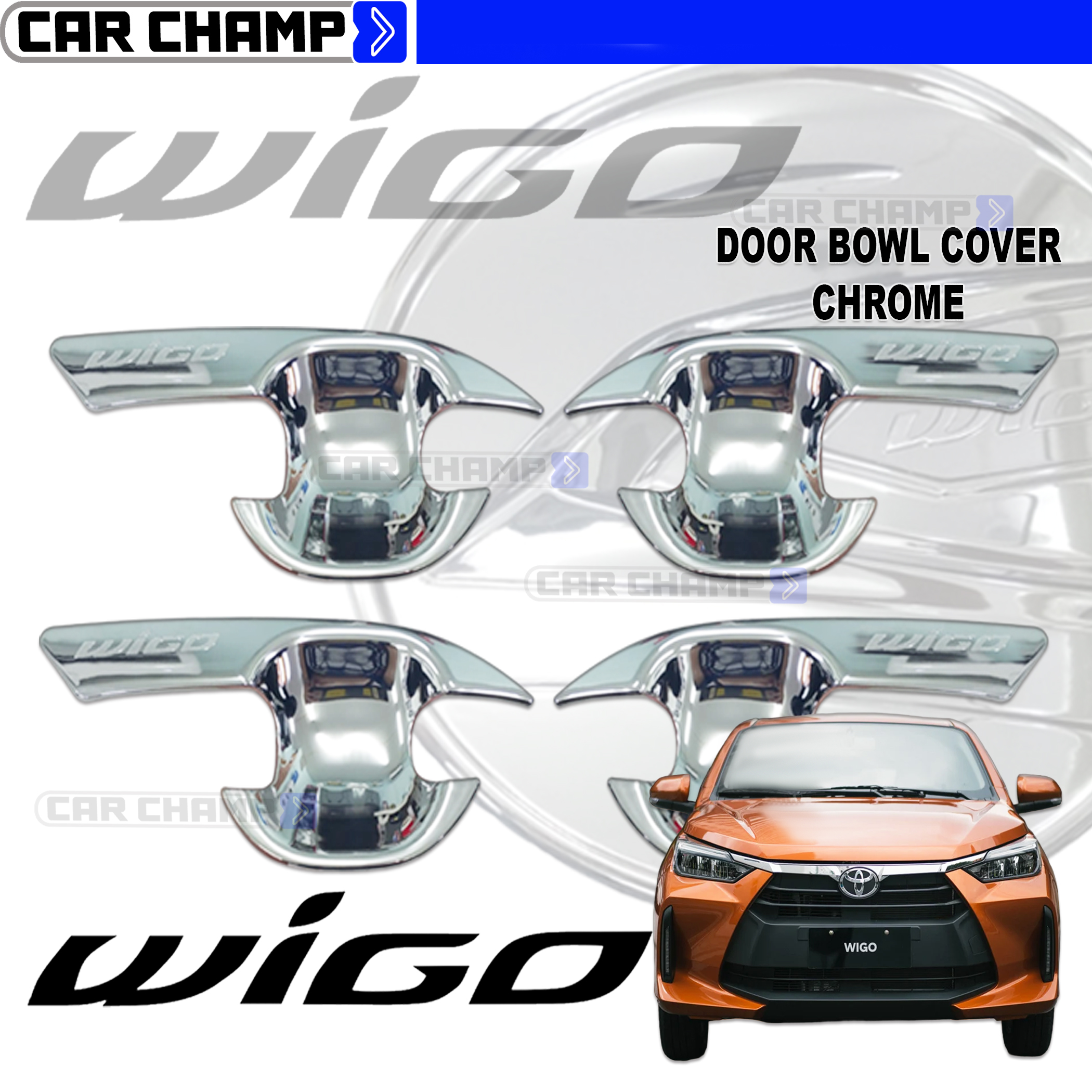 Toyota Wigo 2023 to 2024 Door Bowl Inner Garnish Cover Chrome | Lazada PH
