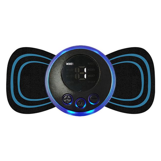 8 Modes EMS Rechargeable Mini Portable Pulse Neck Massager Cervical ...