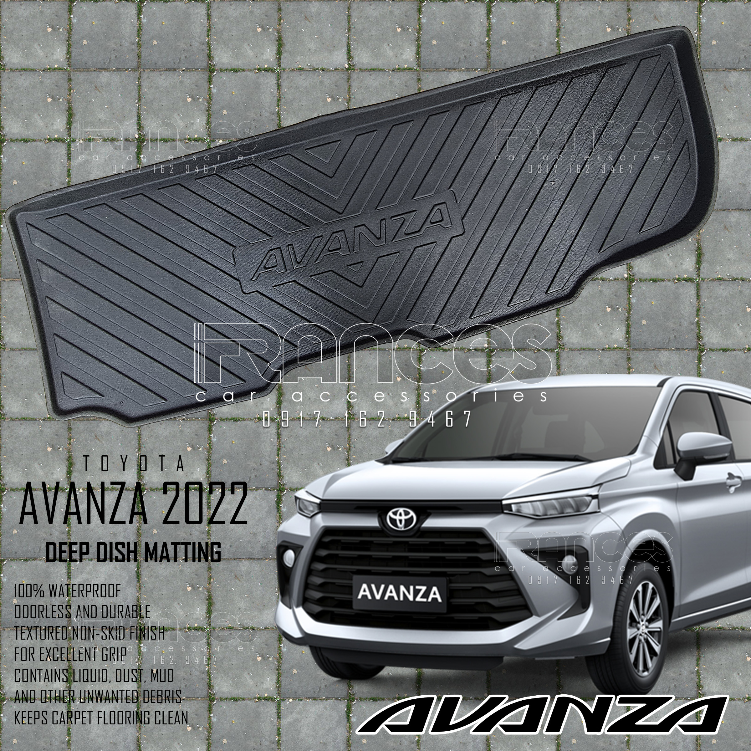 Toyota Avanza 2022-2024 Cargo Tray Only Deep Dish Matting Thailand Made ...