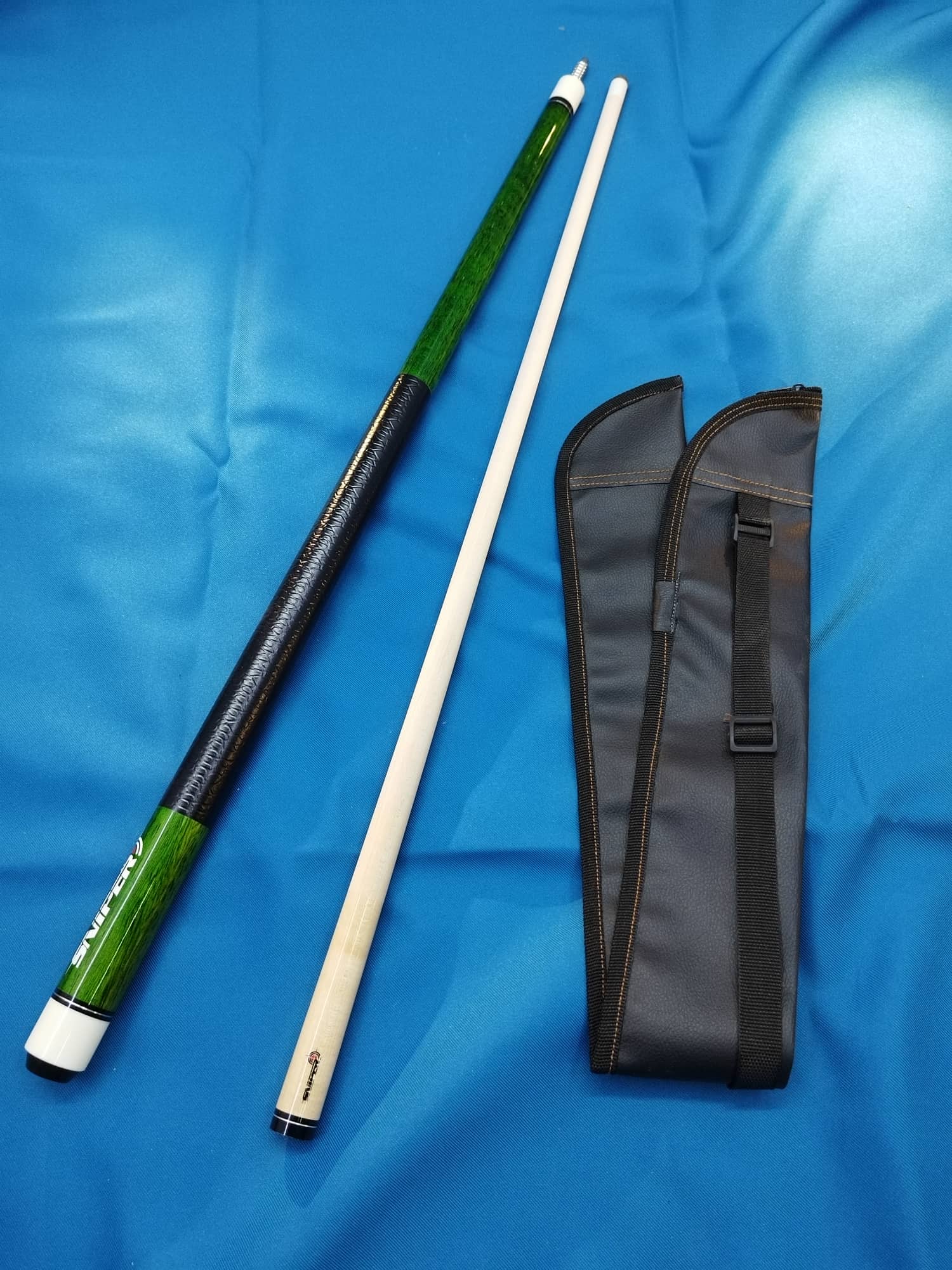 1 PC. SNIPER RADIAL GREEN CUE STICK WITH FRE SOFTCASE/TAKO NG BILYARAN ...