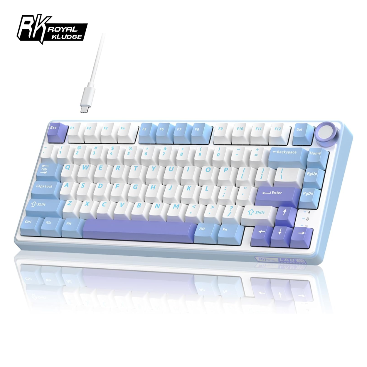 Royal Kludge RK R75 Mechanical Keyboard 75% TKL with Volume Knob Gasket ...