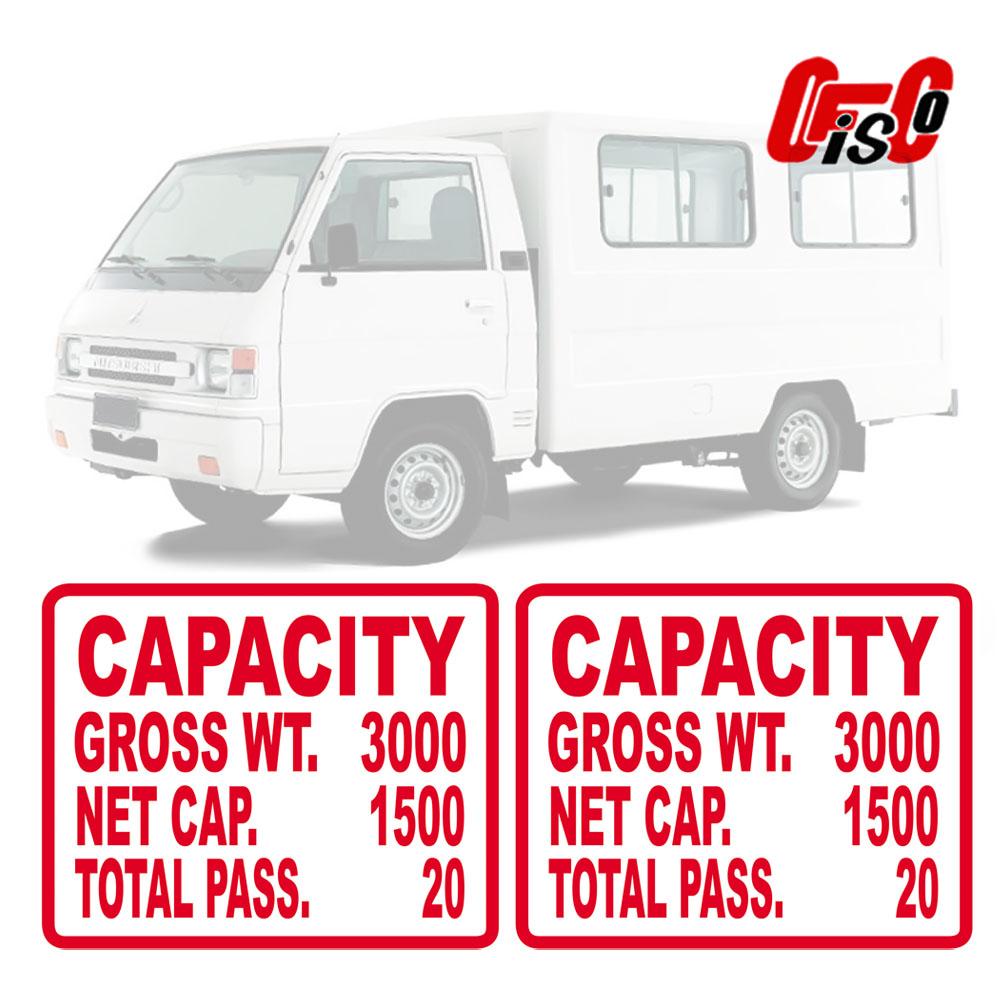 Capacity Reflectorized Sticker 2pcs - Nikkalite Brand 4 x 5 | Lazada PH