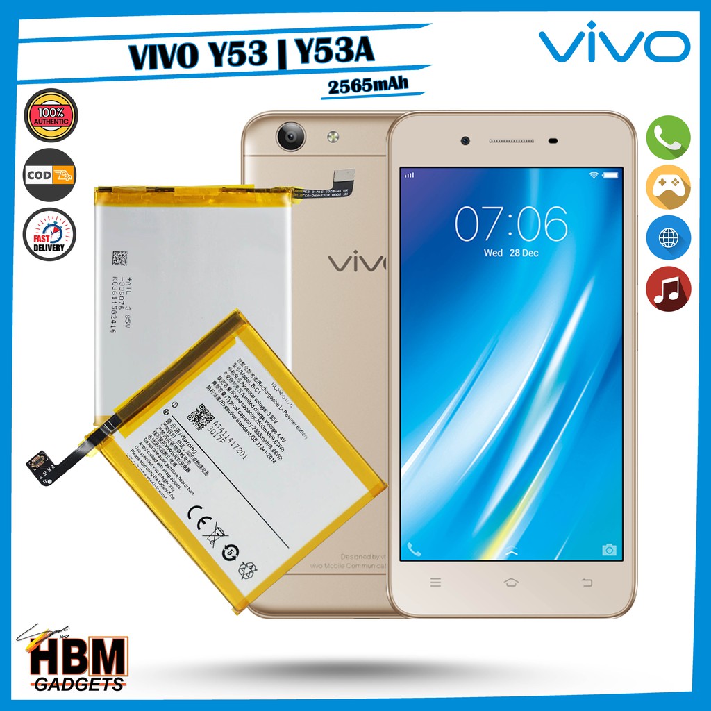 VIVO Y53 Y53A Battery| Model: B-C1 Battery Manufacture 2565mAh | Lazada PH