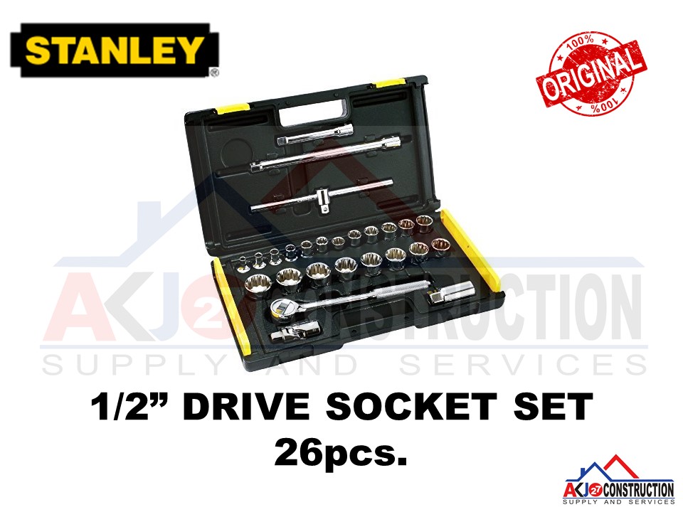 Original Stanley 1/2" Drive Socket Wrench Set 26pcs. (86-477-23 ...