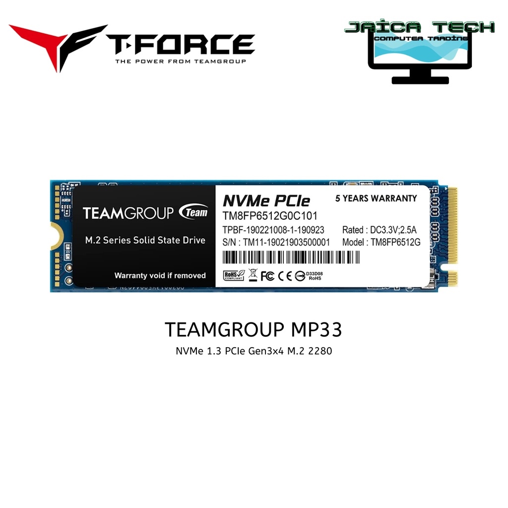 [Hot sales] ℡ TEAMGROUP TForce MP33 NVMe 1.3 PCIe Gen3x4 M.2 SSD 1TB ...