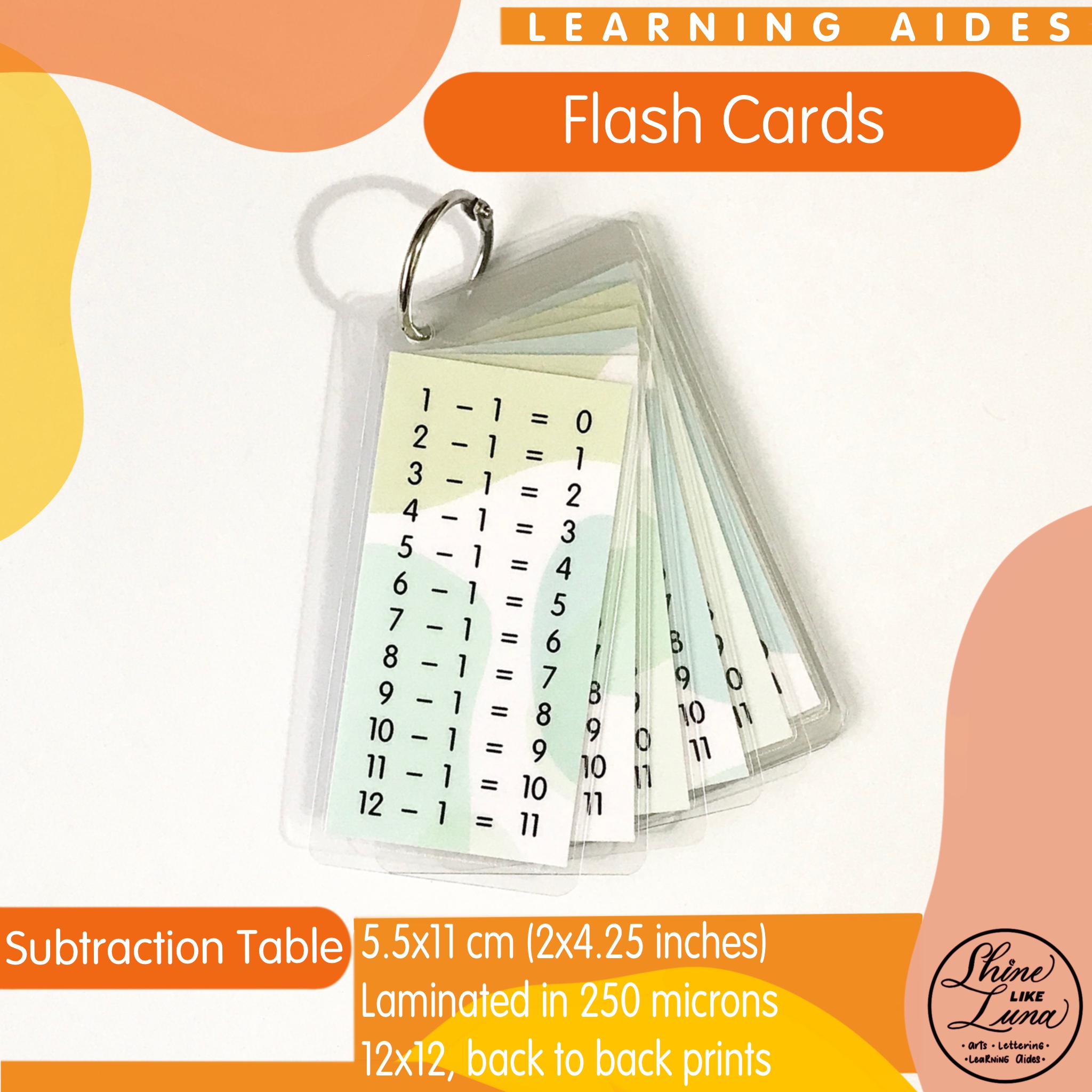 Laminated Educational Flashcards | Multiplication, Division, Addition ...