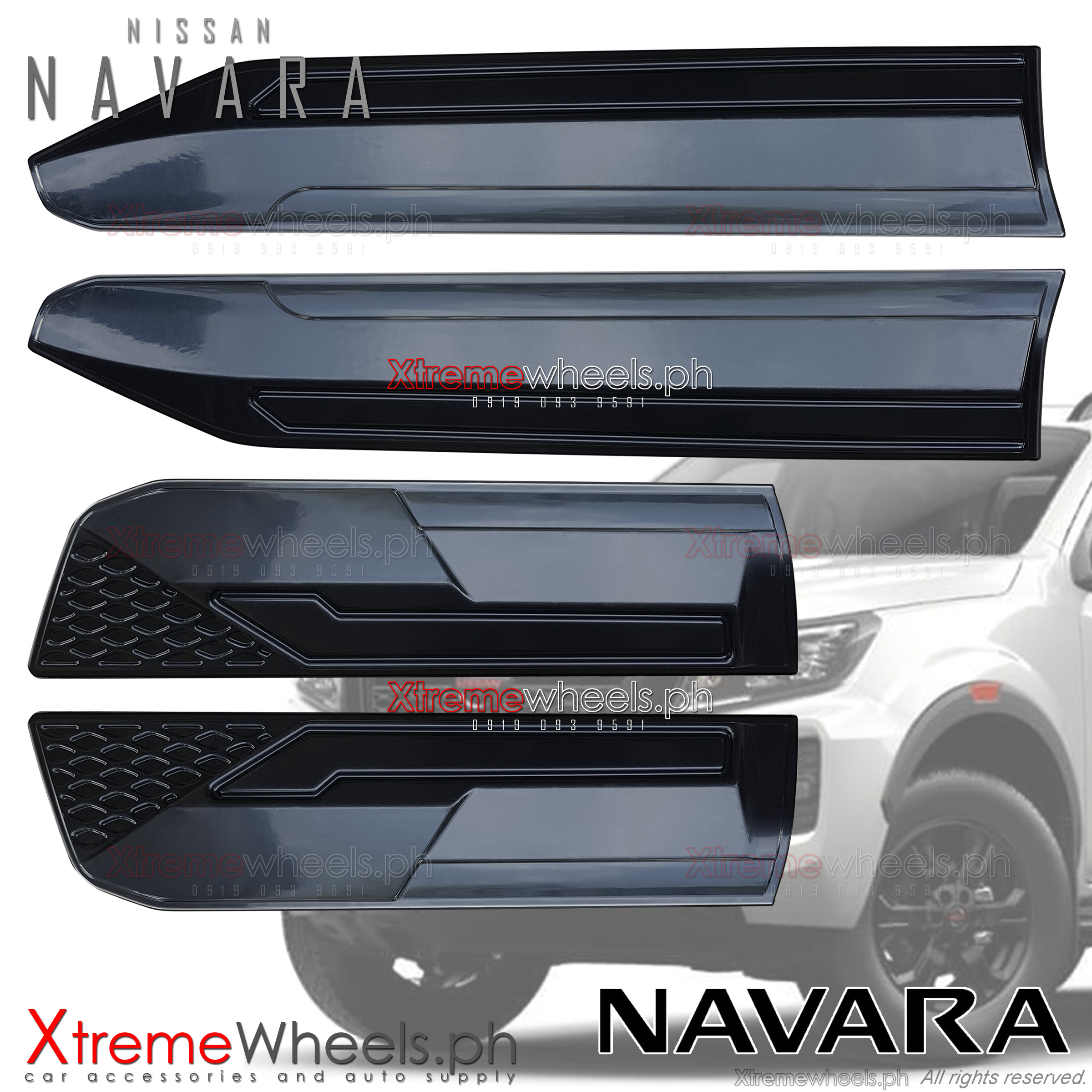 Nissan Navara VL VE EL PRO4X 2021-2023 Navara Side moulding / Side Door ...
