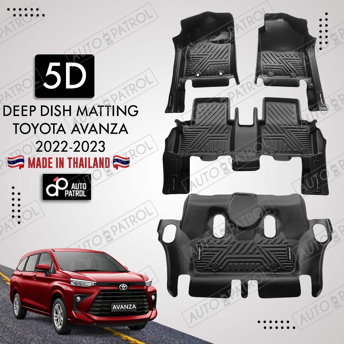 Toyota Avanza 2022-2023 Deep Dish Matting 5D (Made in Thailand) | Lazada PH