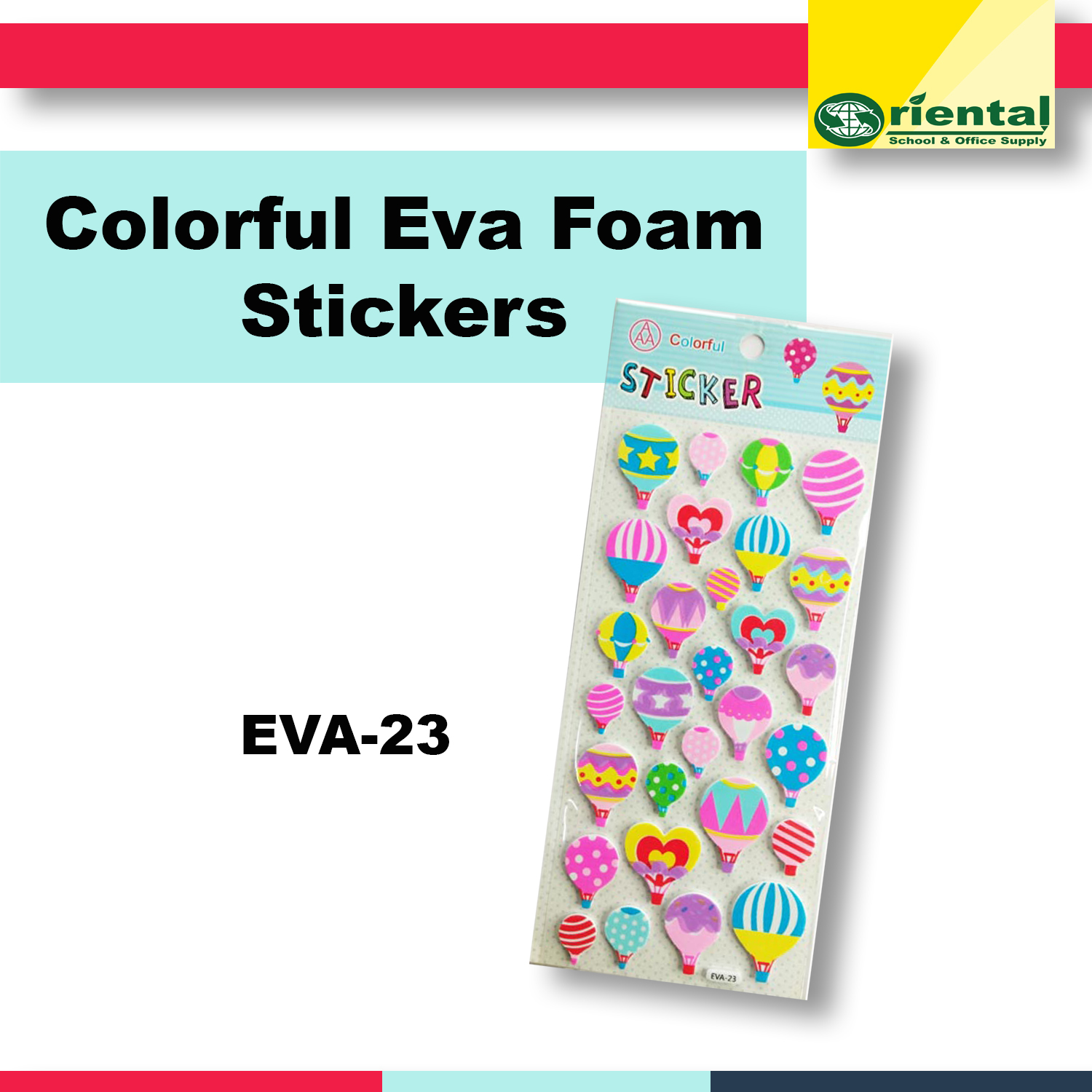 Triple AAA Colorful Eva Foam Stickers - Embossed Arts & Crafts Sticker ...