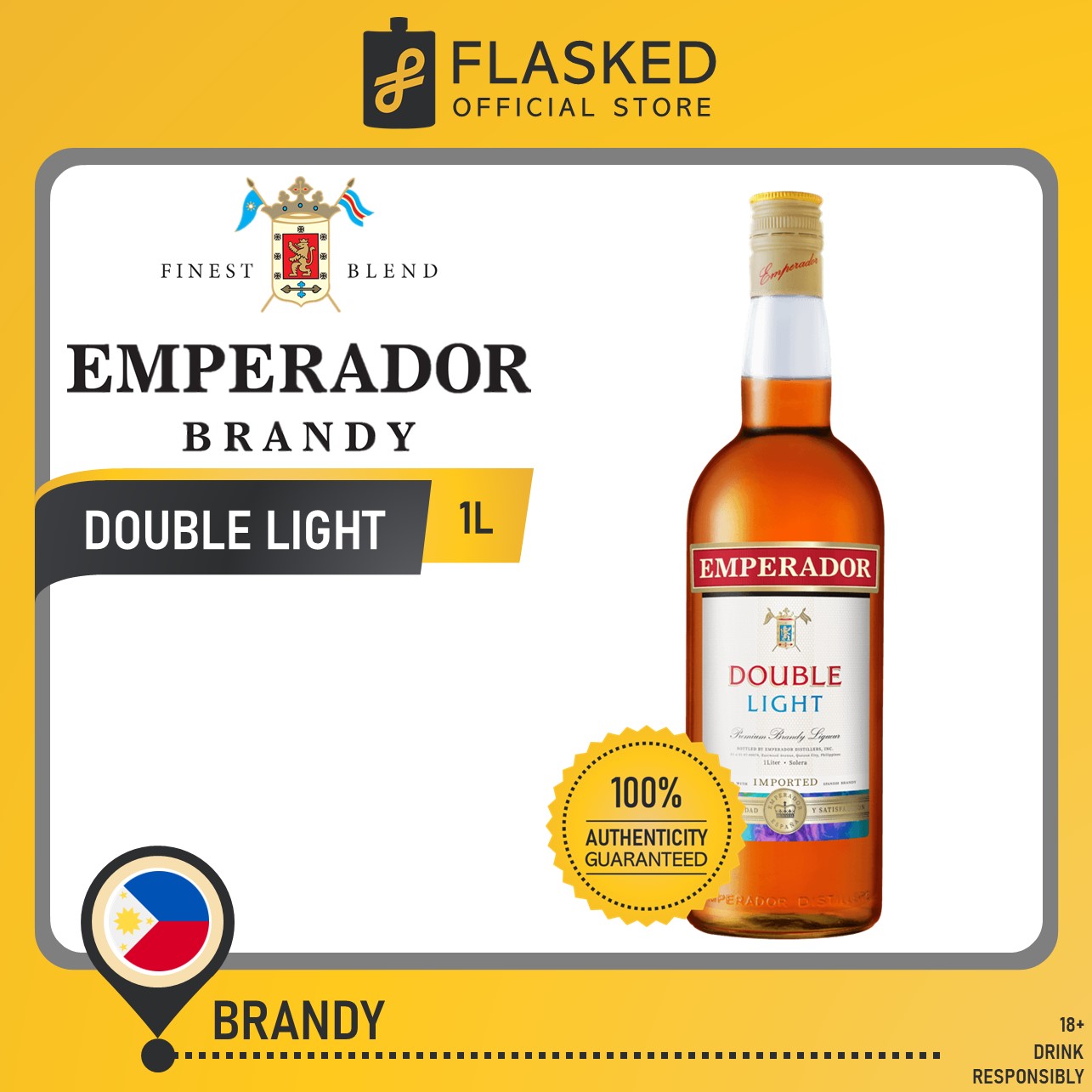 Emperador Double Light Brandy 1L | Lazada PH