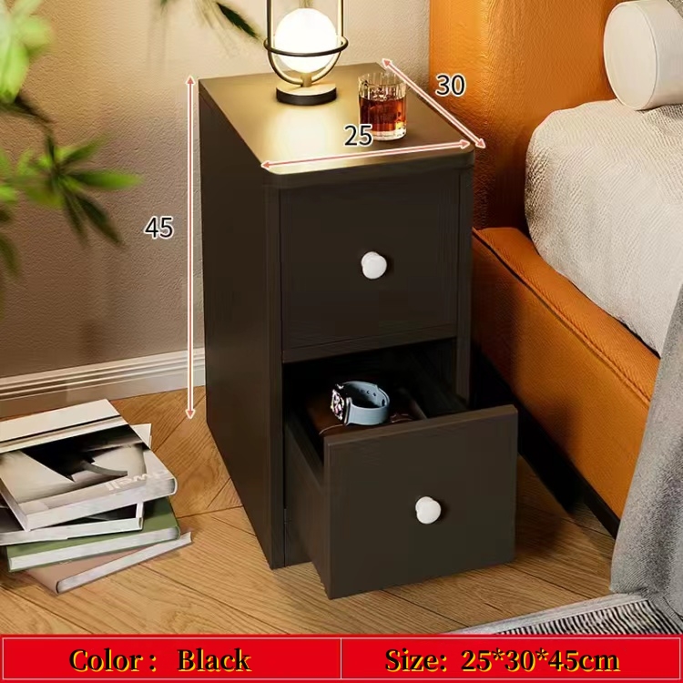 Nightstand simple modern household bedroom clip gap shelving bedside ...