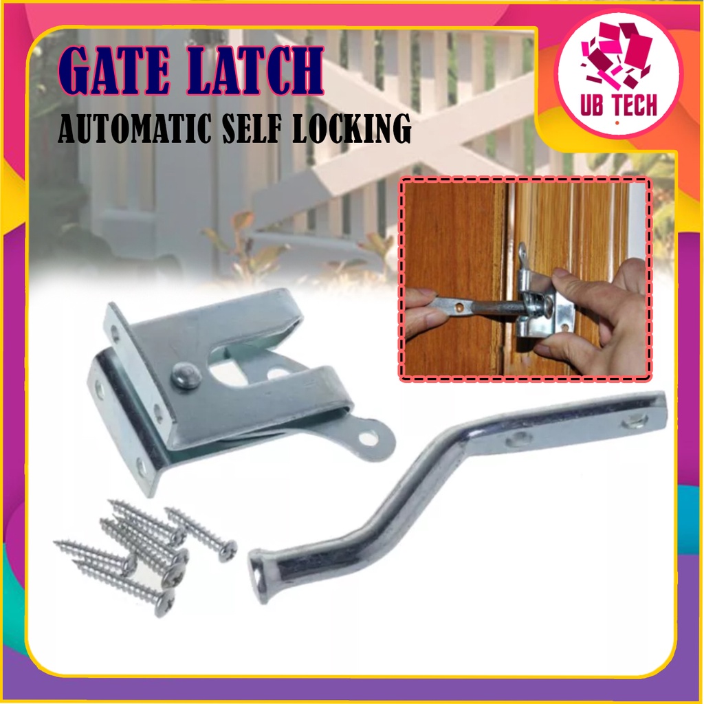 Automatic self Locking gate Latch for Wooden Fence, gate, Door, Metal ...