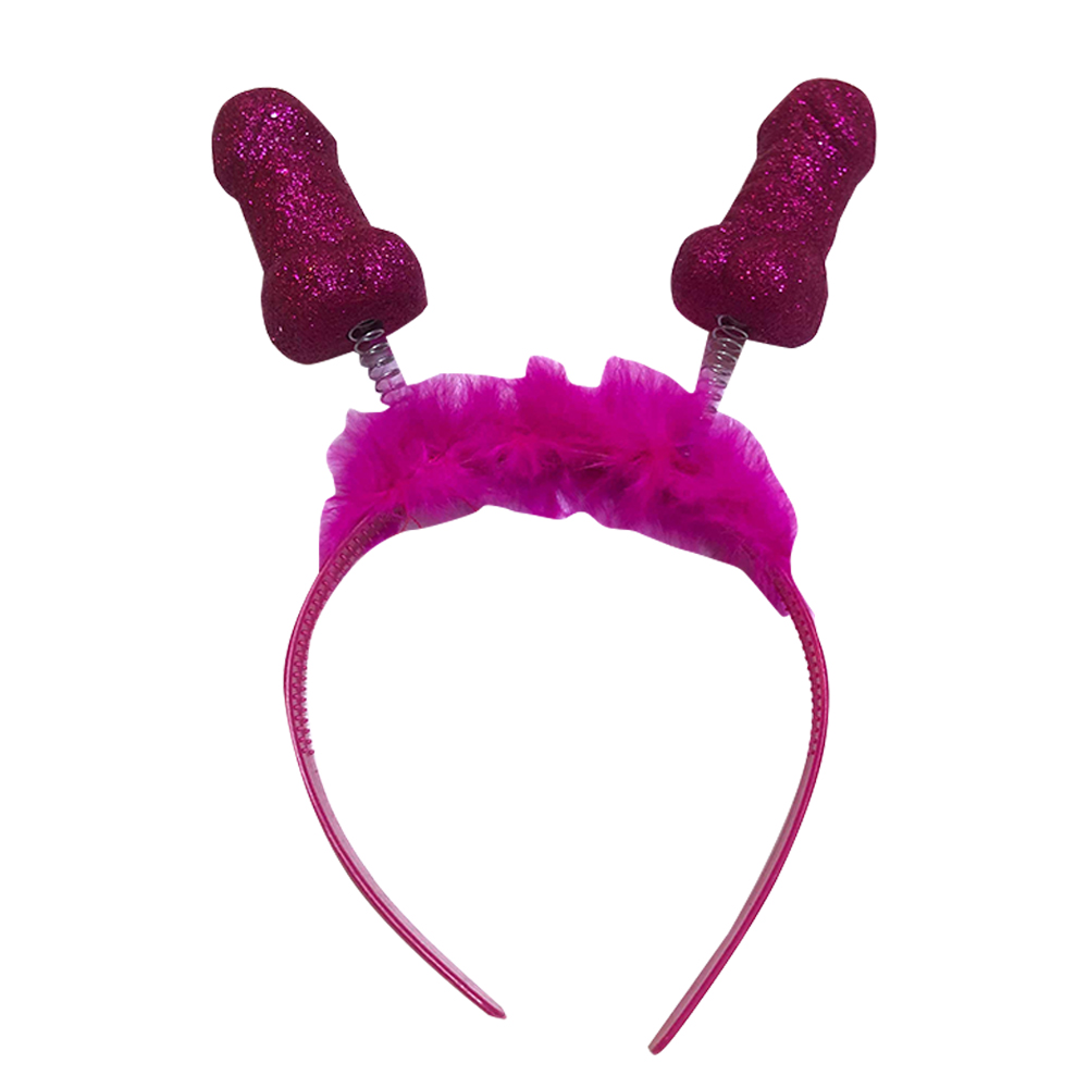 Monstermarketing Naughty Hen Party Penis with Fur Boppers Headband ...