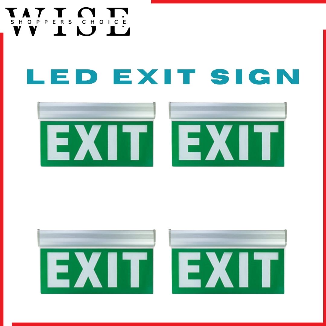 LED Exit Sign, Emergency Exit Light Safety Sign LED Signs Exit Signs ...