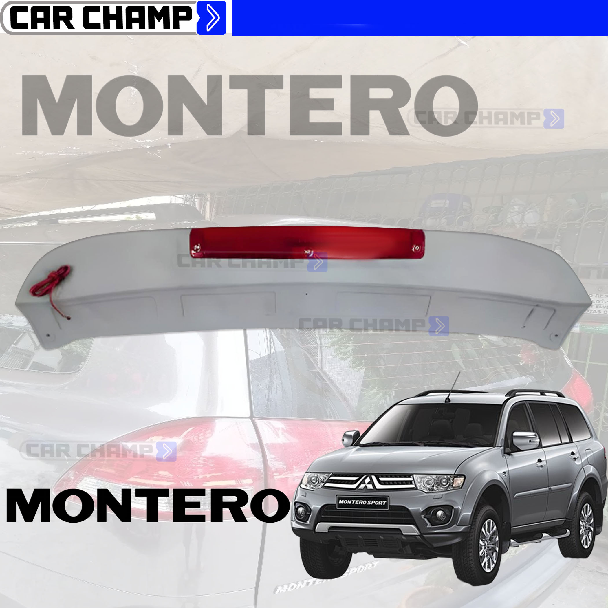 Mitsubishi Montero 2009 to 2015 Spoiler UNPAINTED 2010 2011 2012 2013 ...