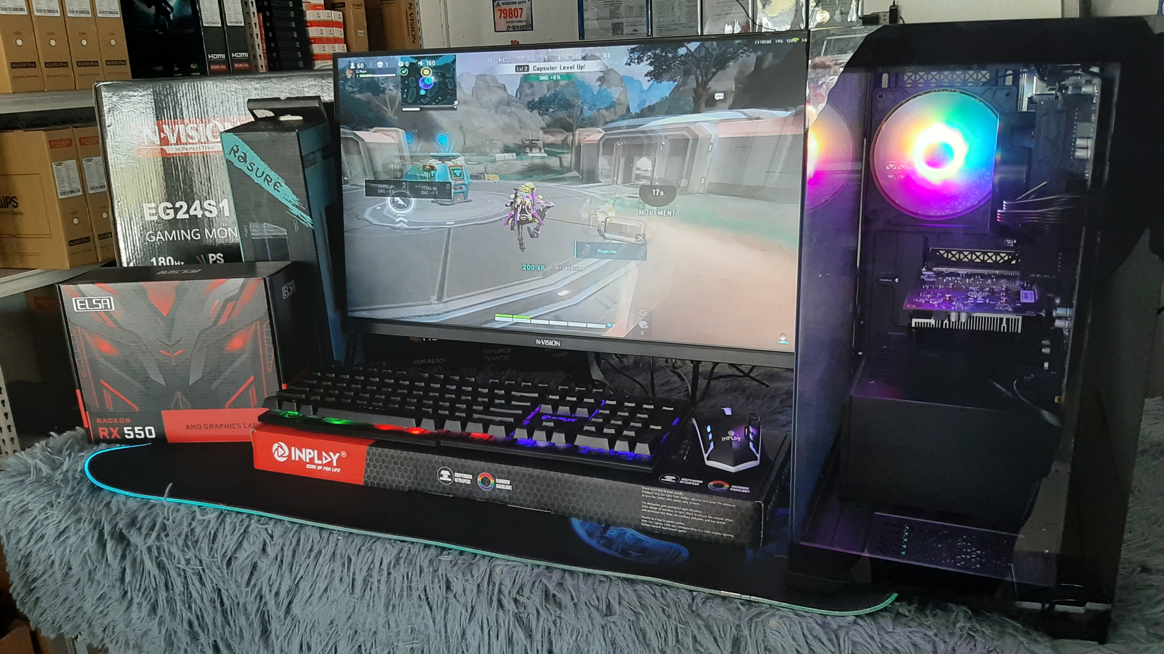 RYZEN 7 5700G GAMING PACKAGE COMPLETE COMPUTER SET PC RX550 4GB DDR5 ...