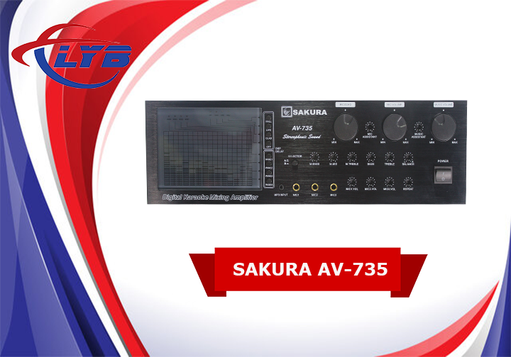 SAKURA AV-735 Stereo Mixing Amplifier | Lazada PH