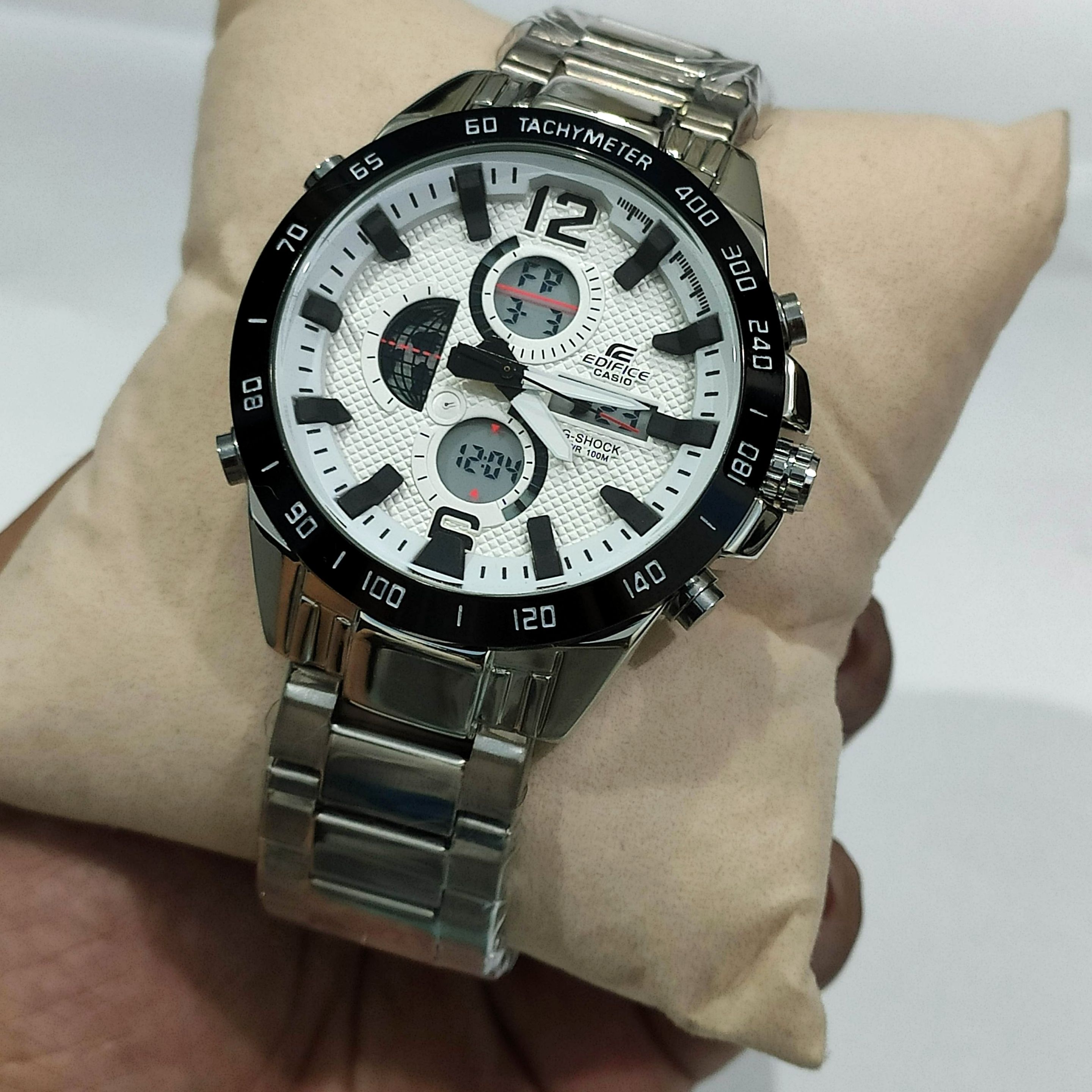 Sale Edifice Original GShock Full Stainless Steel Metal Action Watch ...
