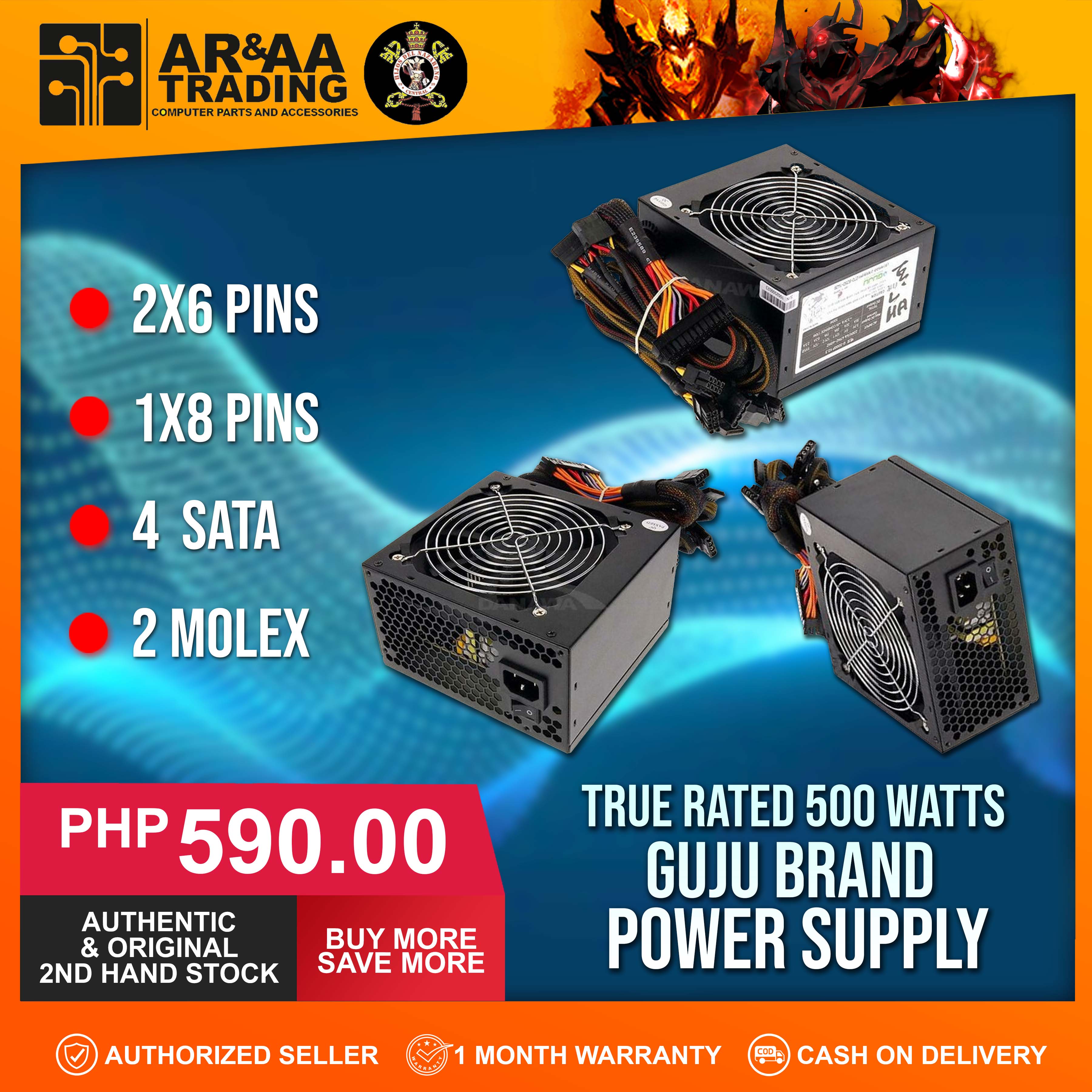 True Rated Power Supply 500 Watts Guju Brand | Lazada PH
