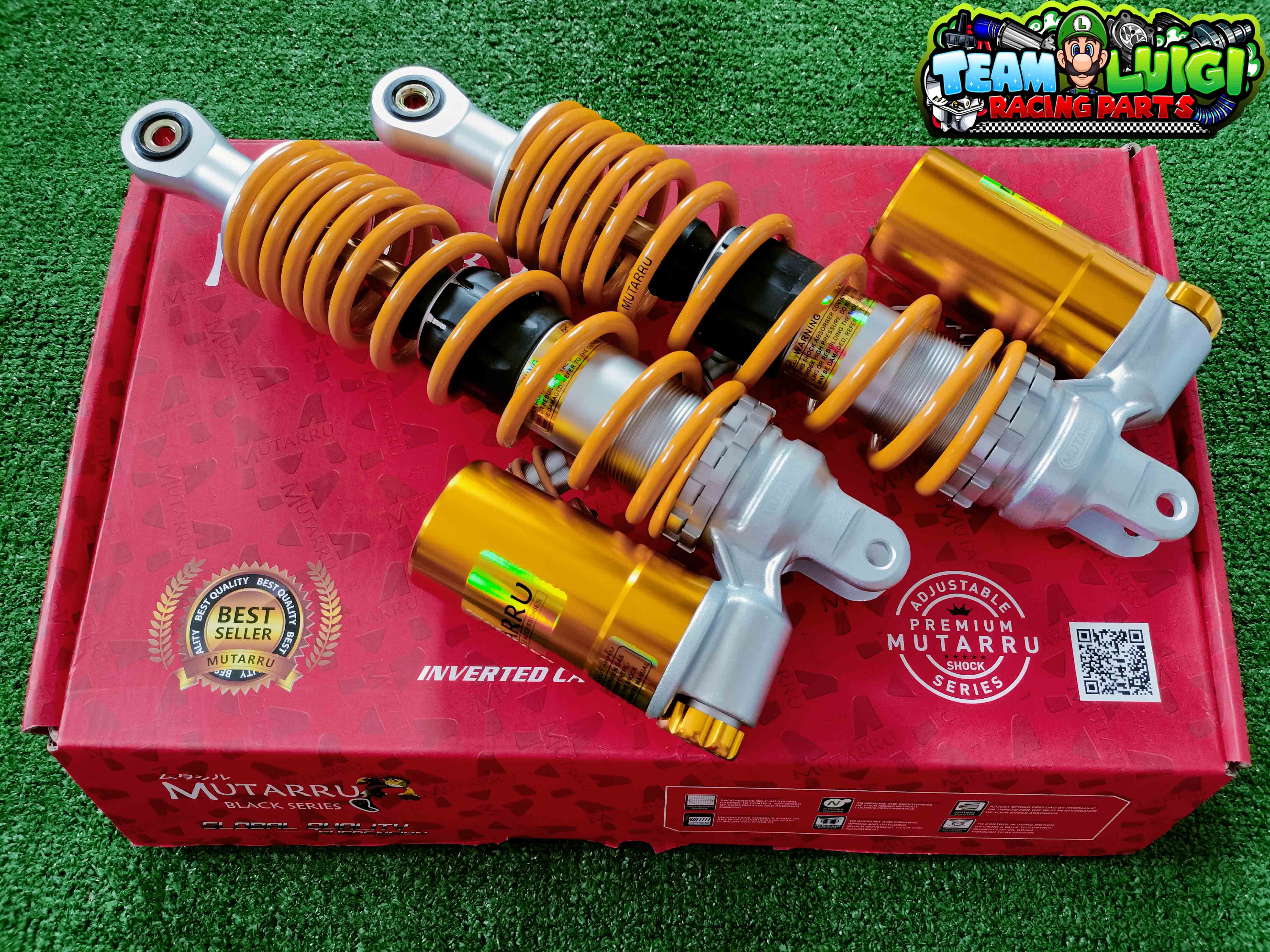 MUTARRU INVERTED REAR SHOCK 310MM BLACK SERIES FOR NMAX 155 / NMAX 155 ...