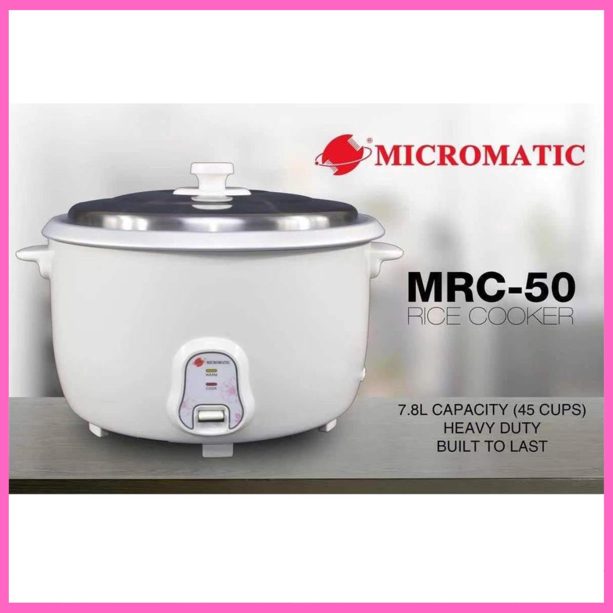 Micromatic MRC-50 7.8L 45cups Heavy Duty Rice Cooker | Lazada PH
