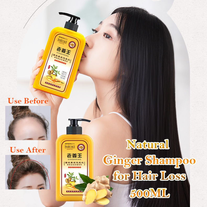 [100% Original/500ML] Natural Ginger Shampoo for Hair Loss Herbal ...