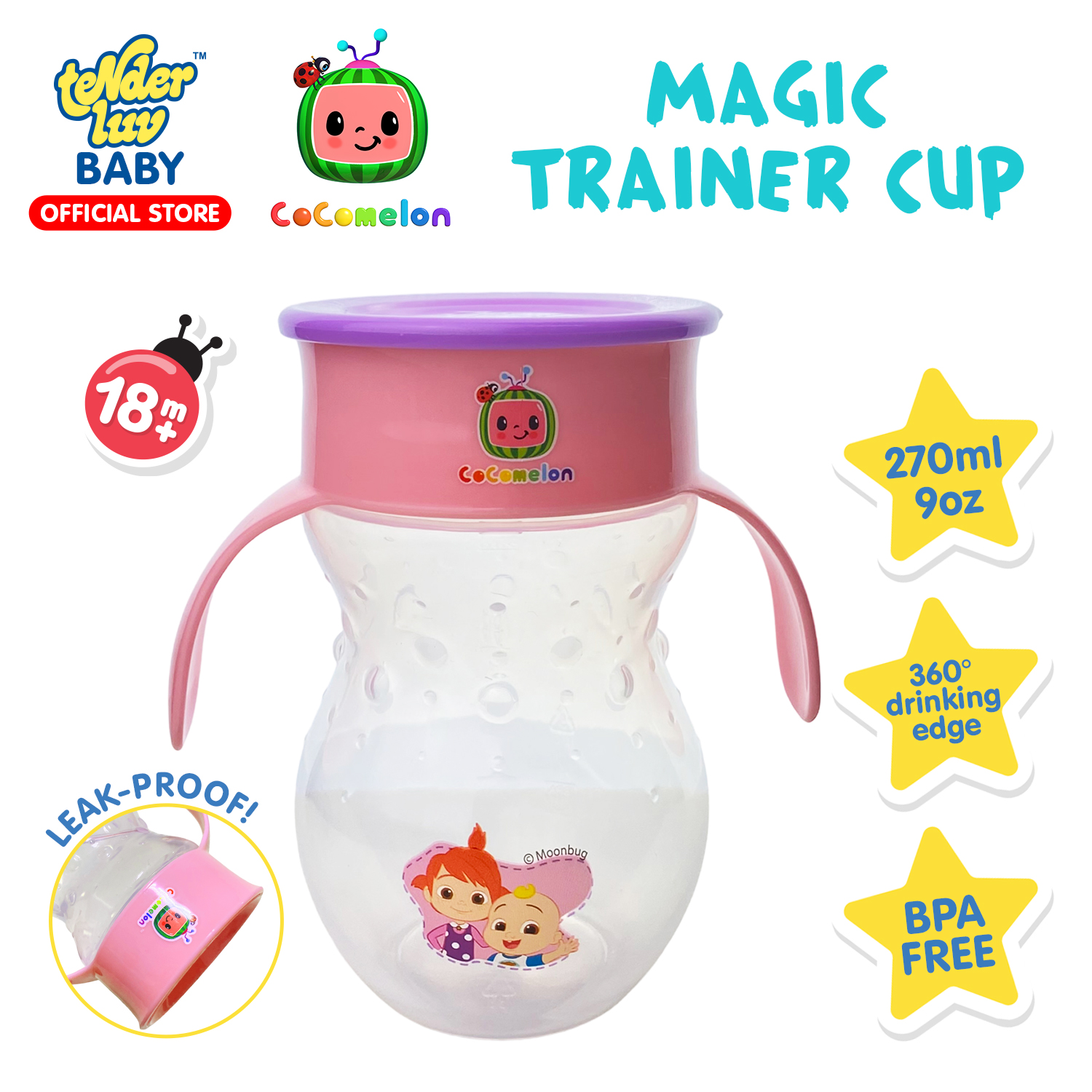 CoComelon 9oz Magic Trainer Cup w/ holder | Lazada PH